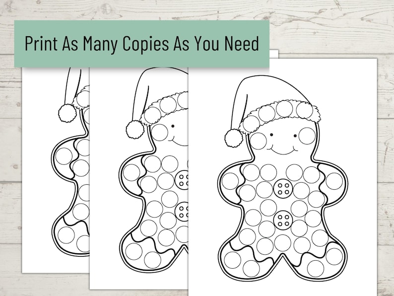 Christmas Dot Marker Printable Pages, Christmas Do a Dot Coloring ...