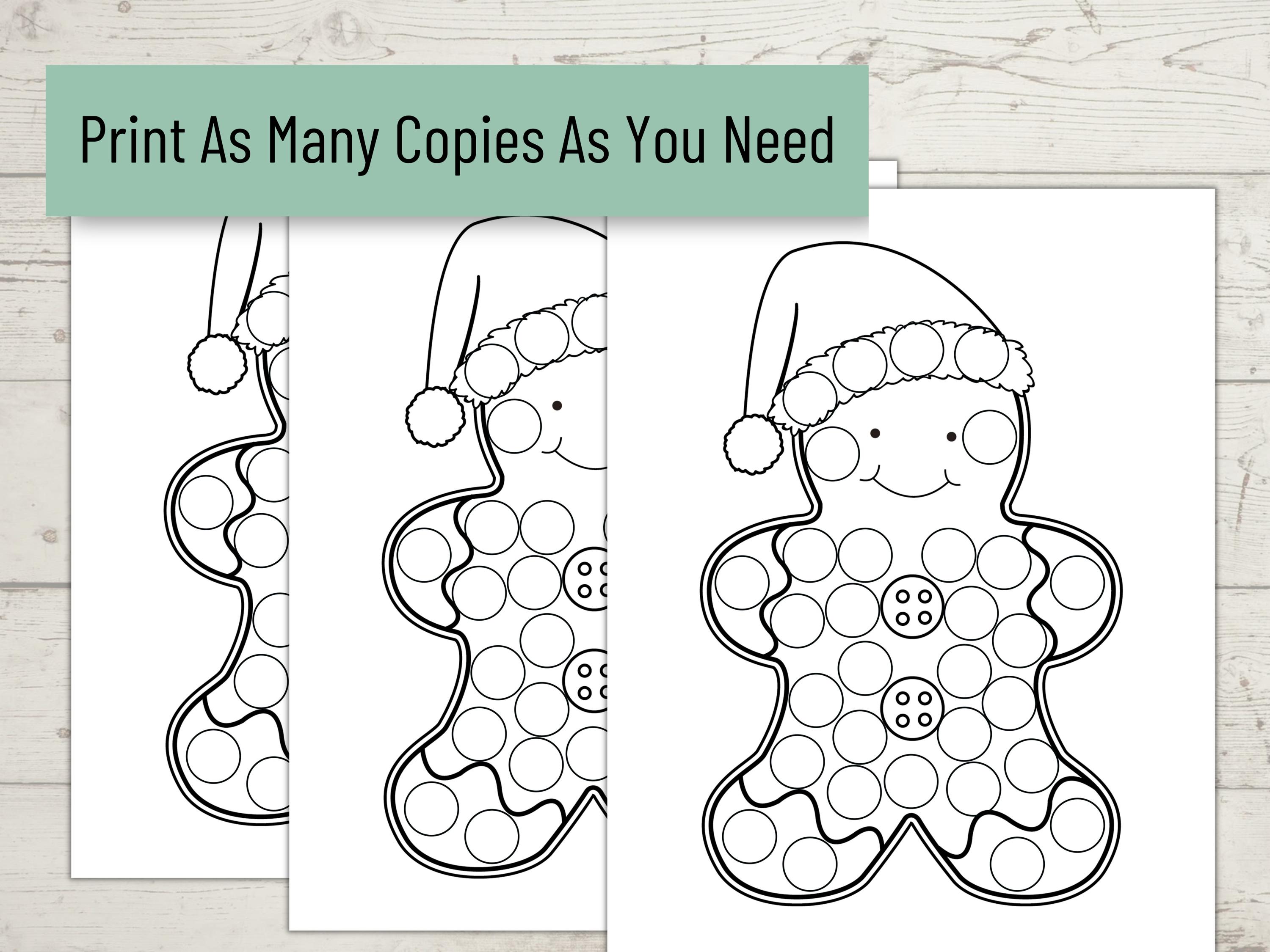 Christmas Dot Marker Printable Pages, Christmas Do a Dot Coloring ...