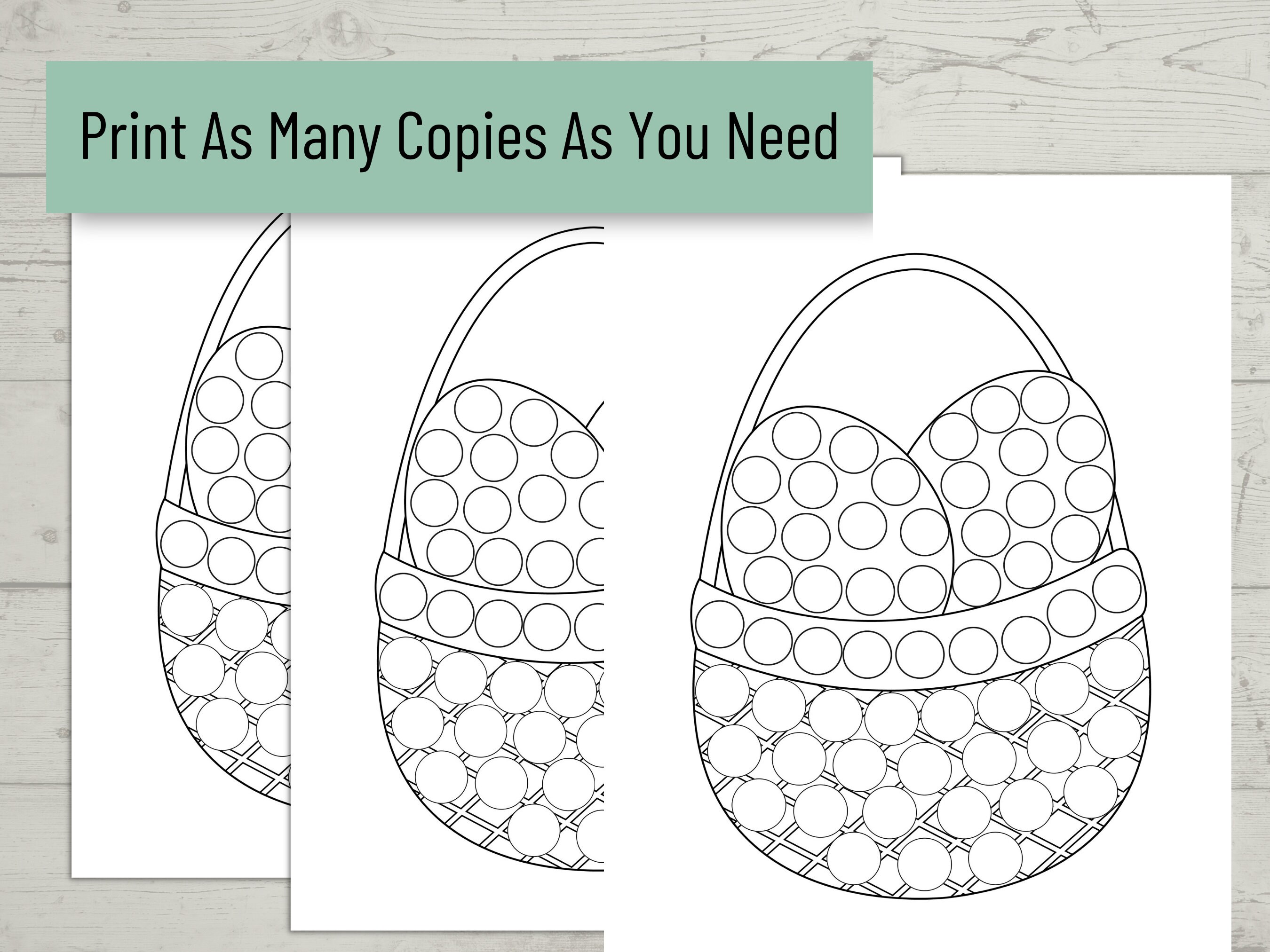 Easter Dot Marker Printable Activity Pages, Easter Do a Dot Coloring ...