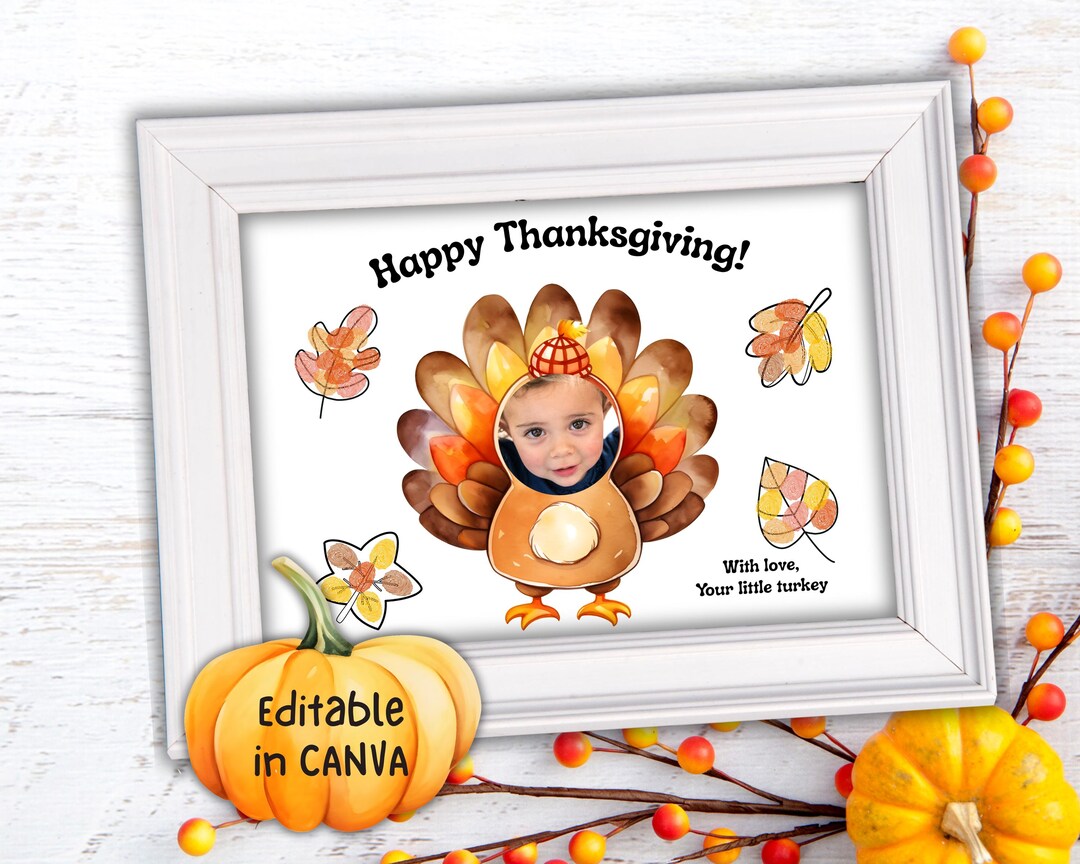 Editable Thanksgiving Handprint Craft, Happy Thanksgiving Handprint Art ...