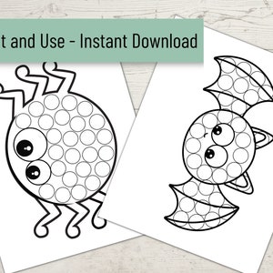 Halloween Dot Marker Printable Activity Pages, Halloween Do a Dot ...
