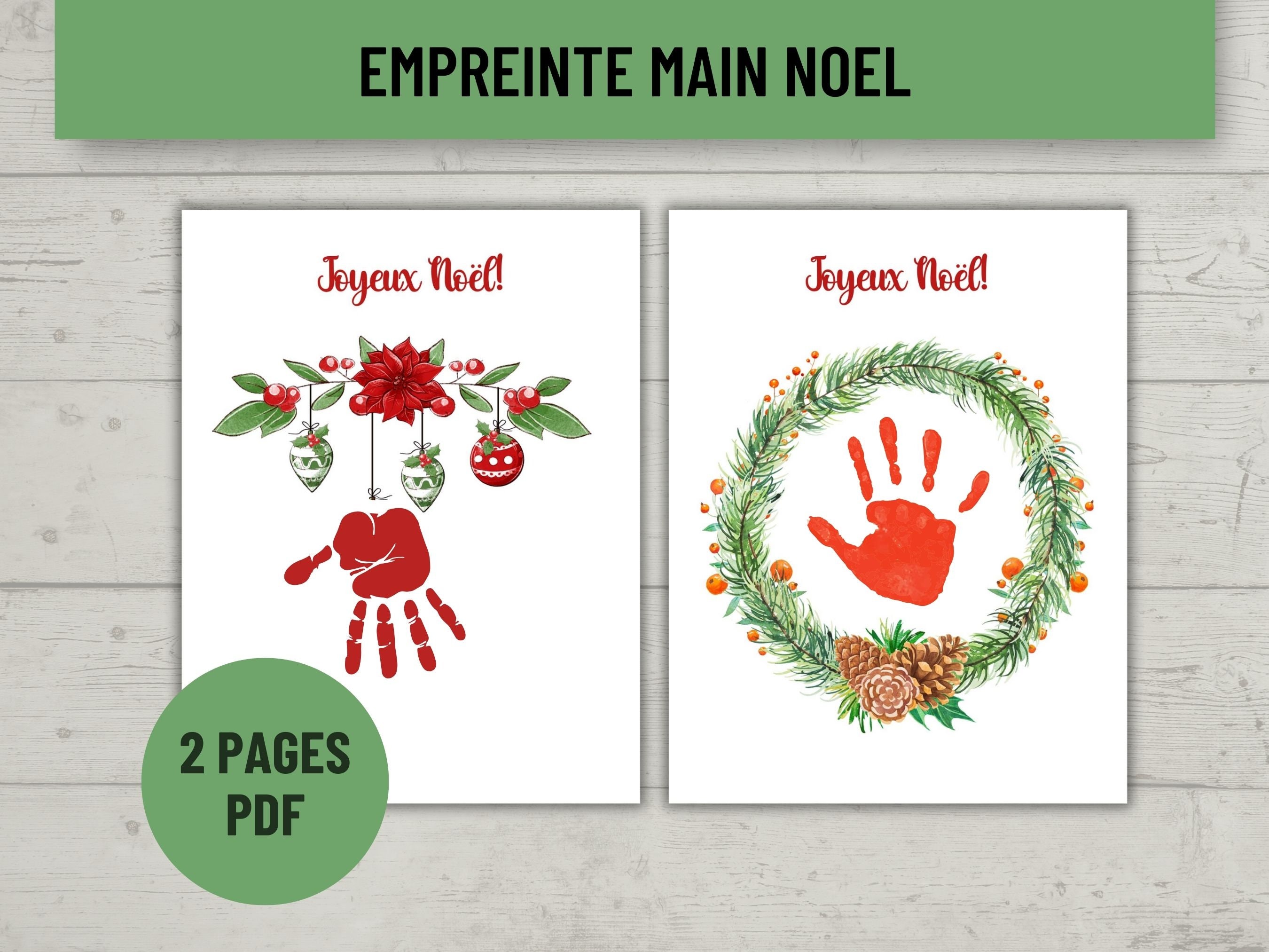 Christmas Handprint Printable Craft, Kids Christmas Keepsake, Toddler ...