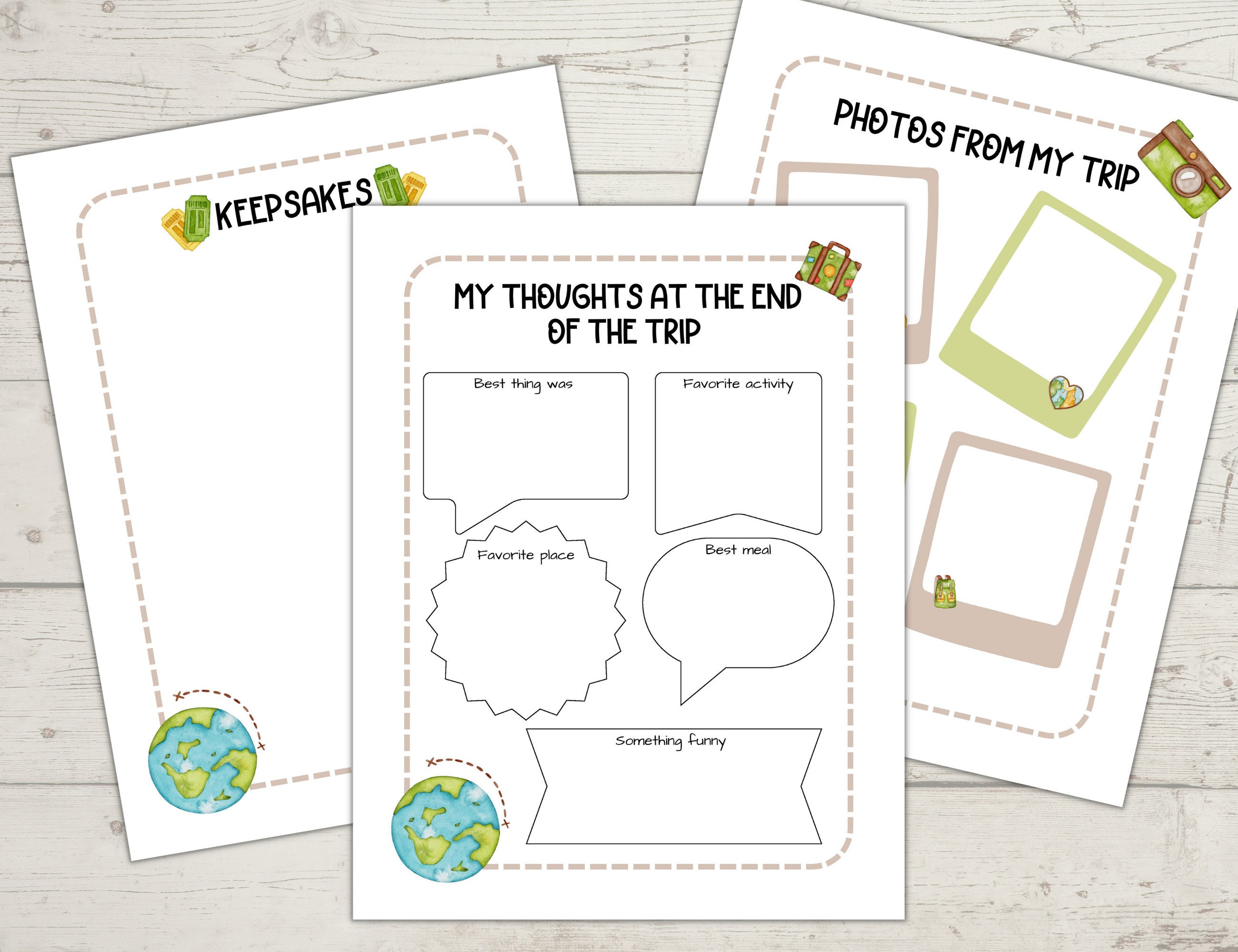 Travel Journal for Kids, Printable Trip Journal, Kids Travel Diary ...