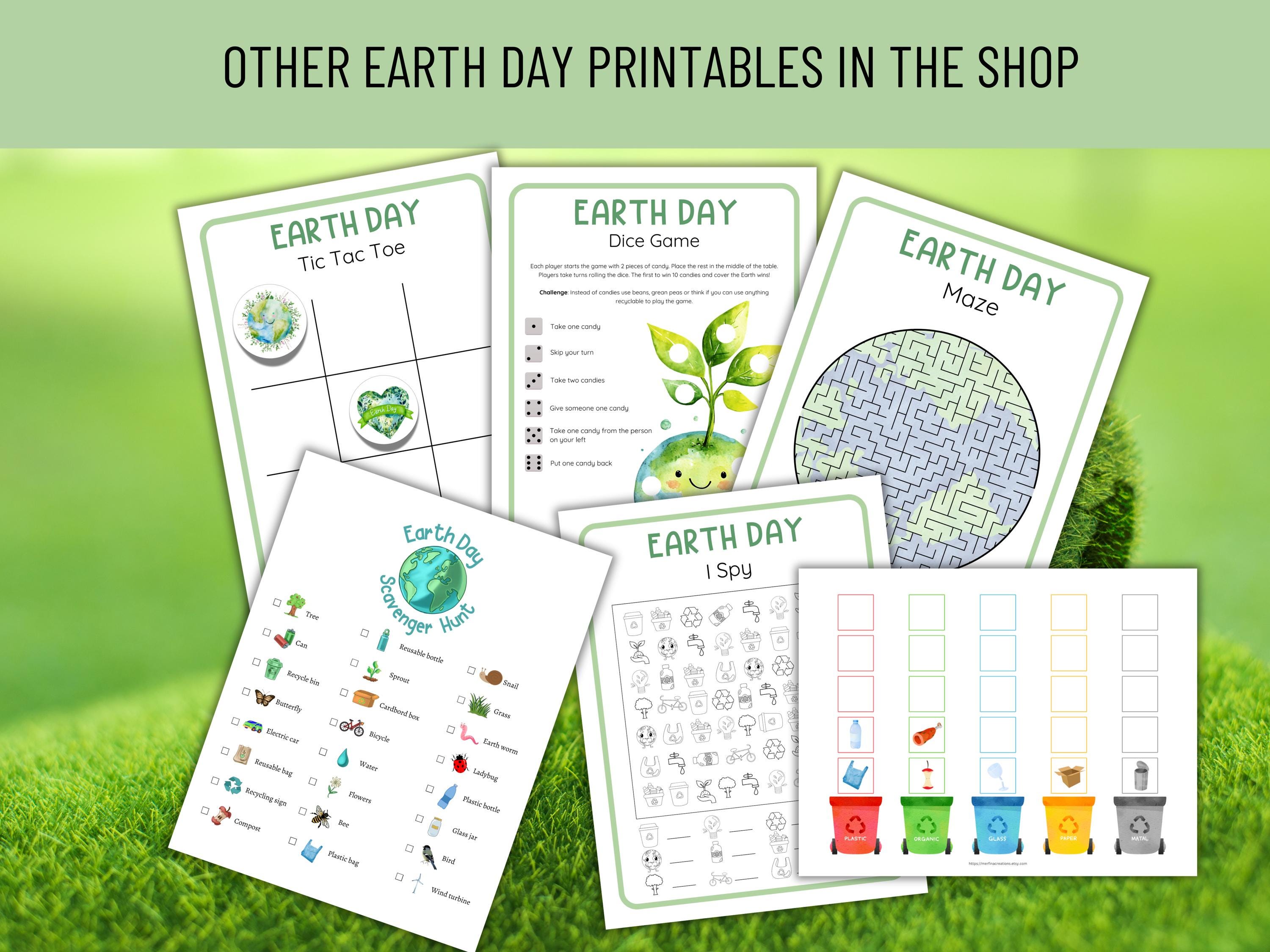Earth Day A to Z Game, Printable Earth Day A to Z Activity Page, Earth ...