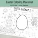 Easter Coloring Placemat Page, Easter Activity Placemat, Printable ...