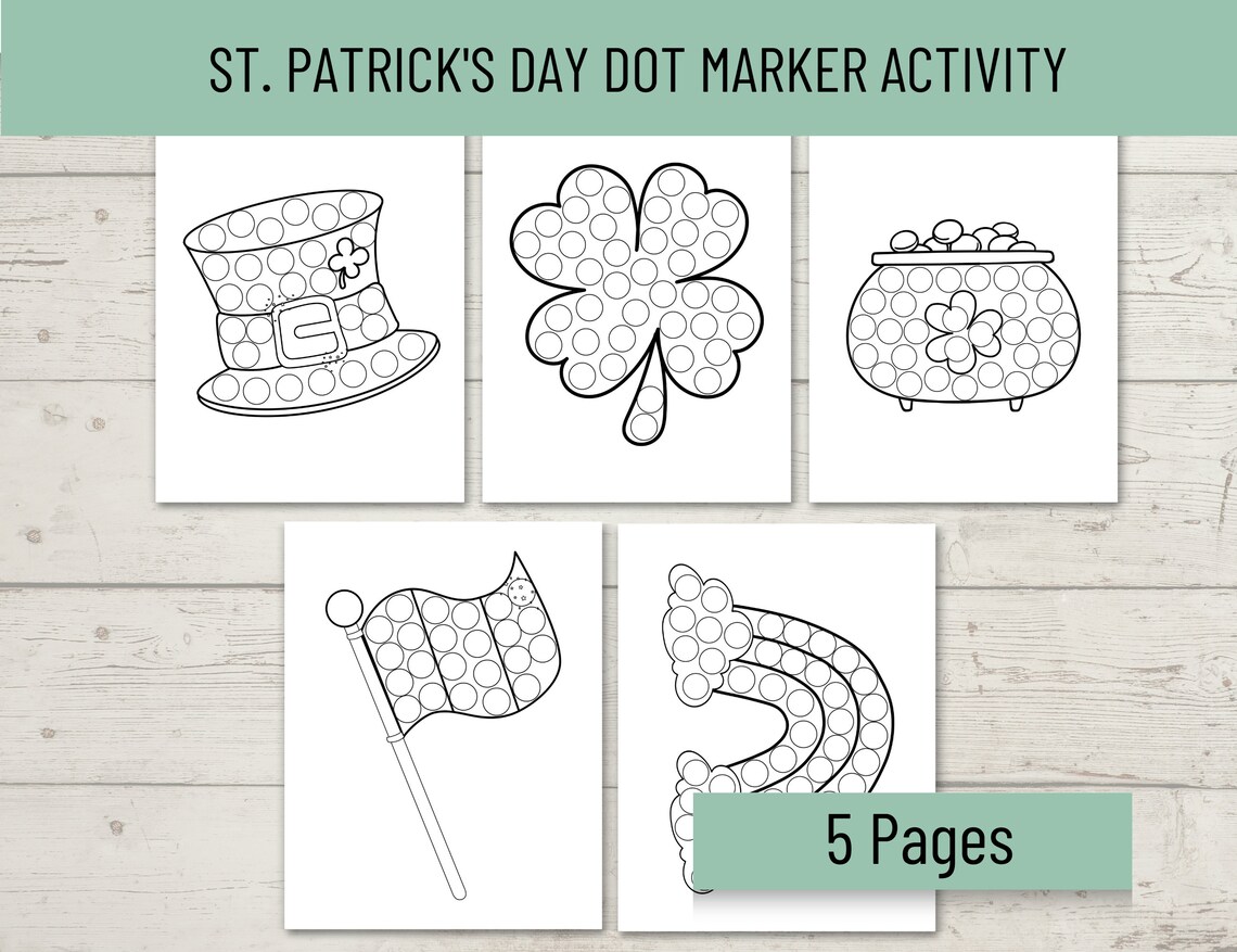 St.patrick's Day Dot Marker Printable Activity Pages, St.patrick's Do a ...
