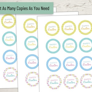 Happy Easter Cupcake Toppers Printable Easter Printable | Etsy