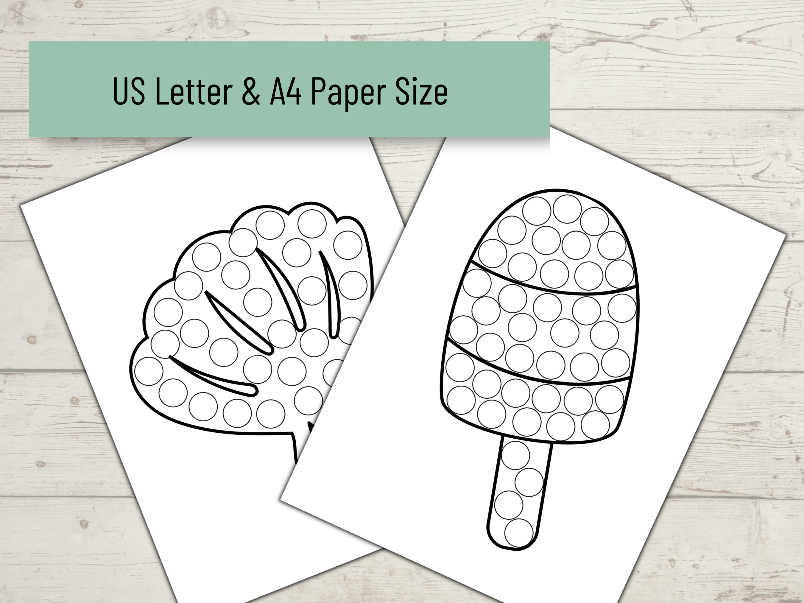 Summer Dot Marker Pages, Summer Do a Dot Printable Pages, Beach Do a ...