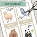 French Animal Alphabet Flashcards, French Alphabet Printable, French ...