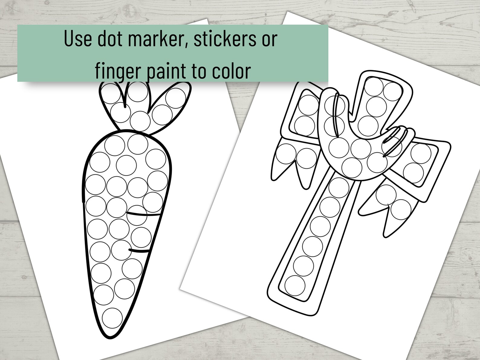 Easter Dot Marker Printable Activity Pages, Easter Do a Dot Coloring ...