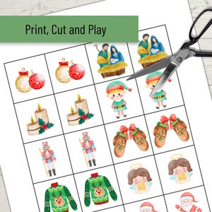 Christmas Matching Game, Printable Christmas Memory Game, Winter ...