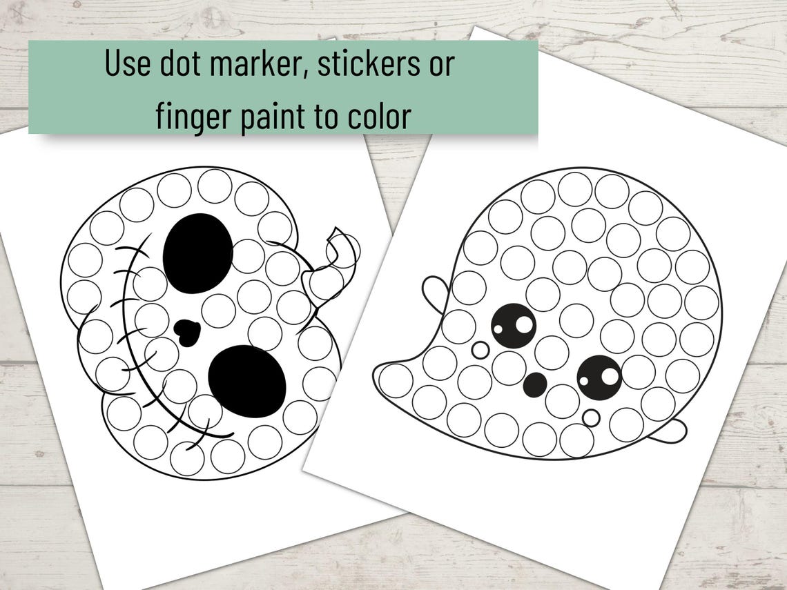 Halloween Dot Marker Printable Activity Pages, Halloween Do a Dot ...
