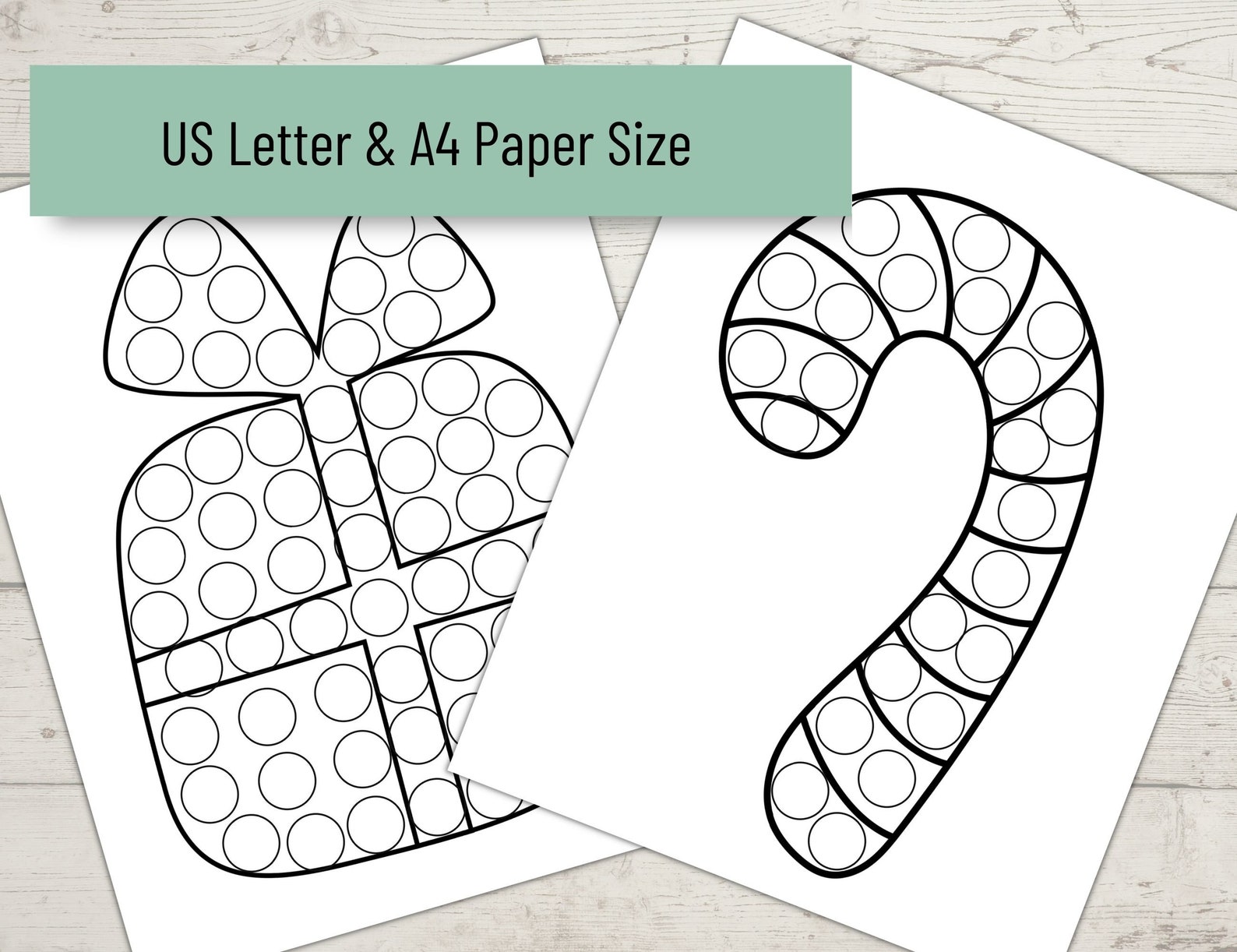 Christmas Dot Marker Printable Pages, Christmas Do a Dot Coloring ...