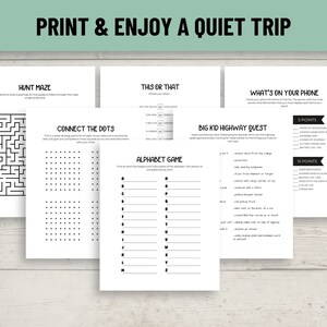 Road Trip Games Printable for Kids, Road Trip Activity Pages, Travel ...