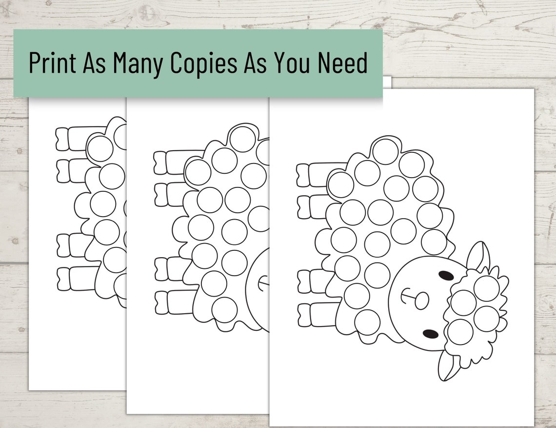 Farm Animals Dot Marker Printable Activity Pages, Do a Dot Coloring, Do ...