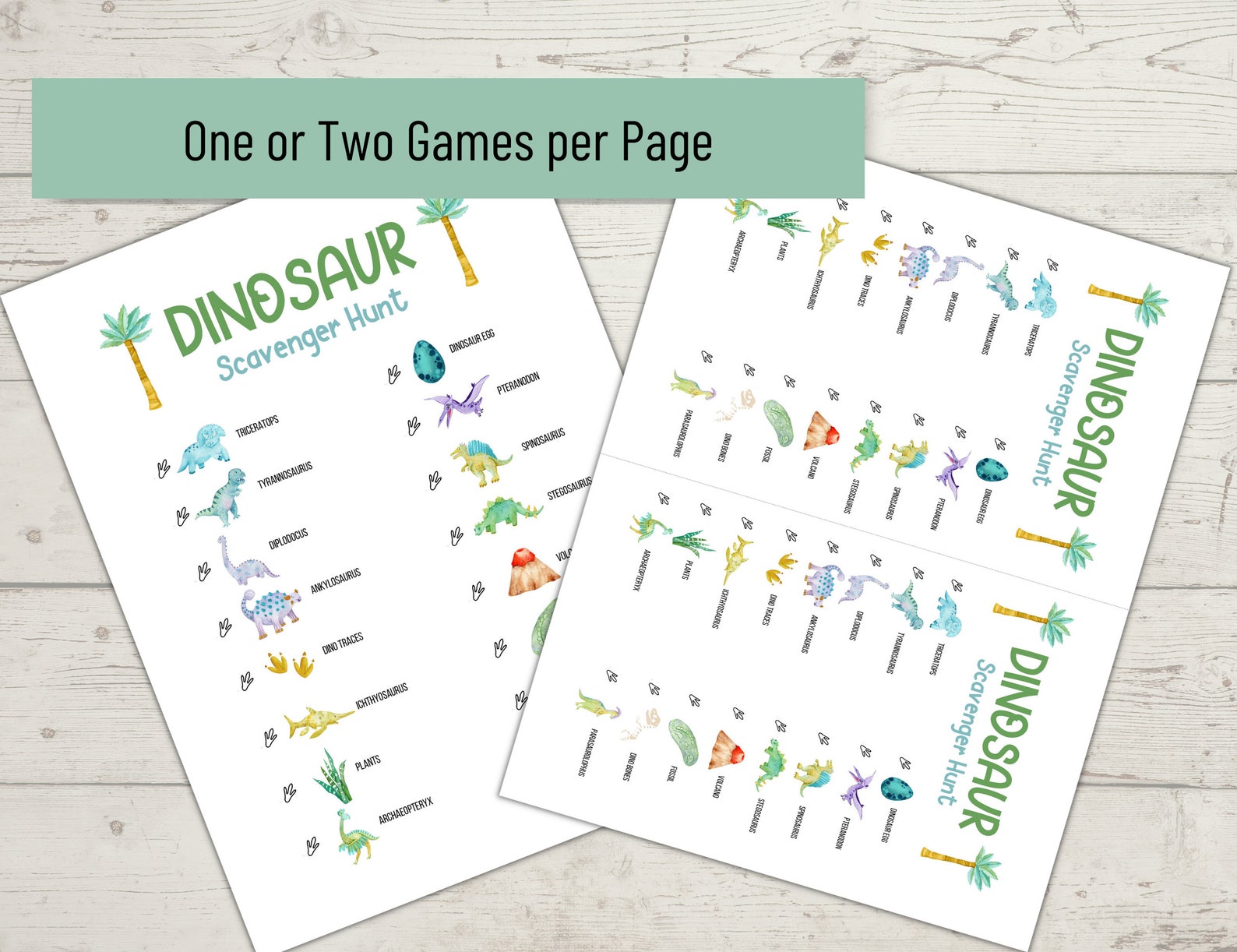 Dinosaur Scavenger Hunt Printable, Dinosaur Games for Kids, Dinosaur ...