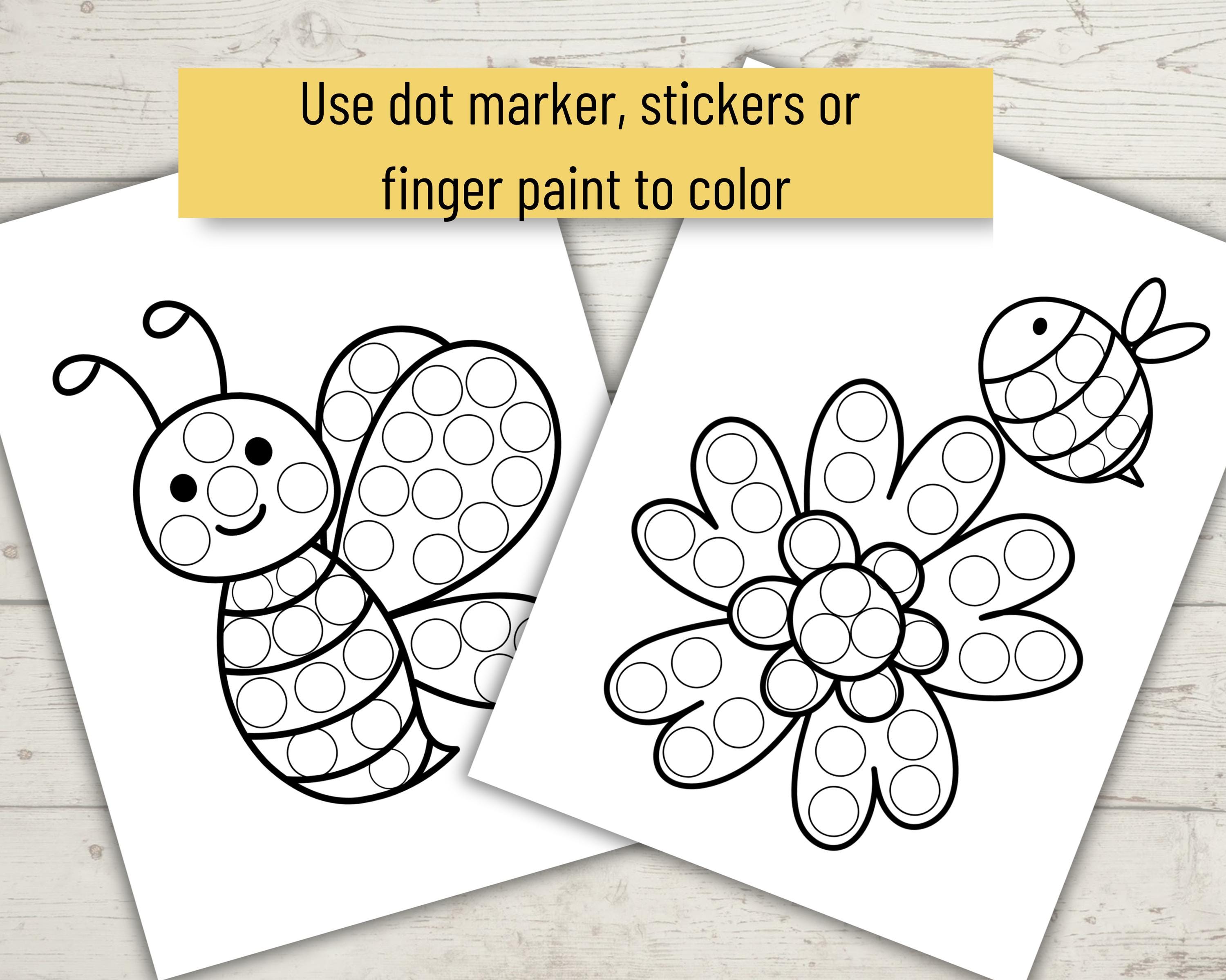 World Bee Day Dot Marker Printable Activity Pages, Bee Day Coloring ...