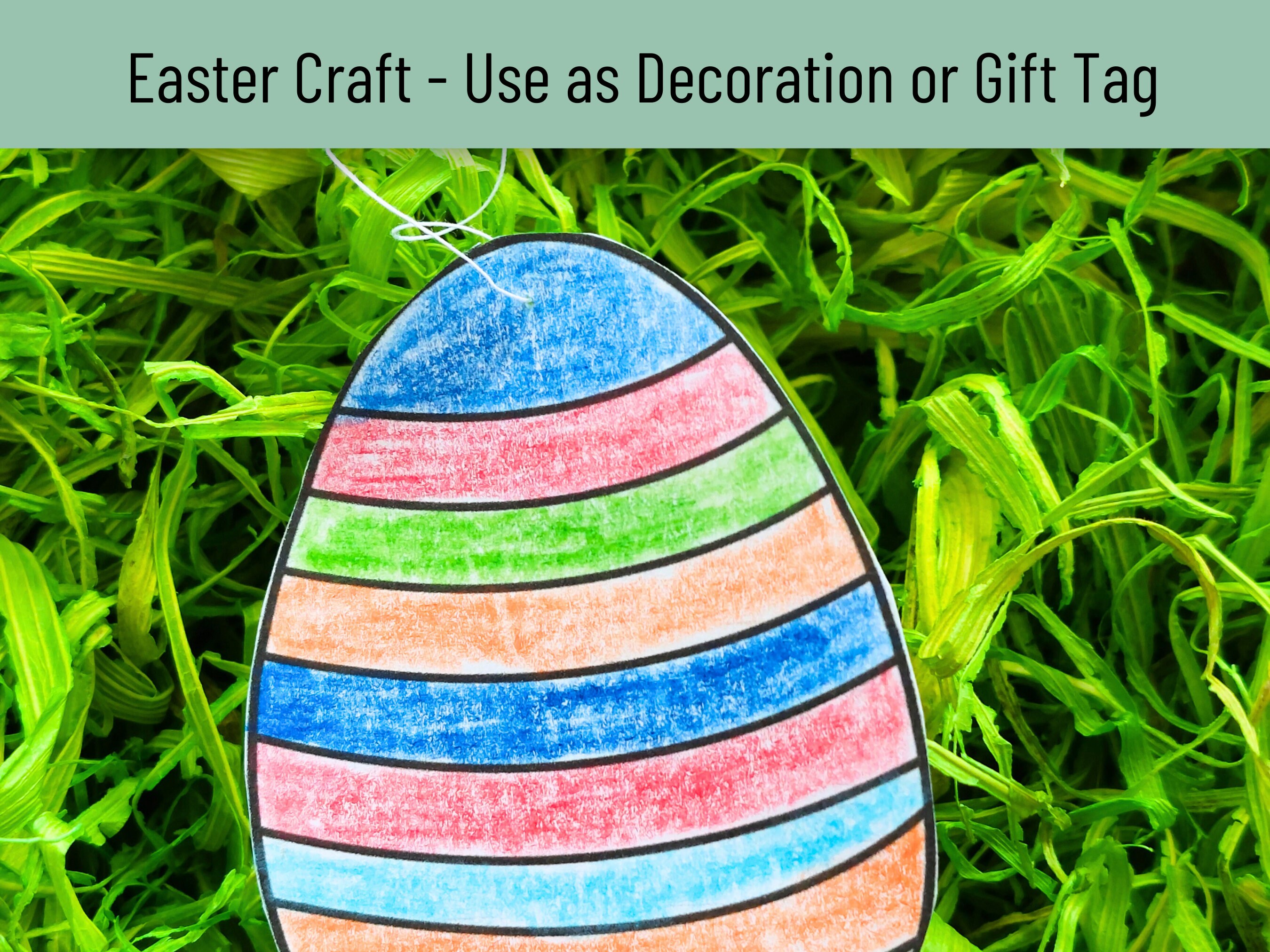 Easter Egg Craft for Kids Printable, Easter Coloring Crafts, Easter Egg ...
