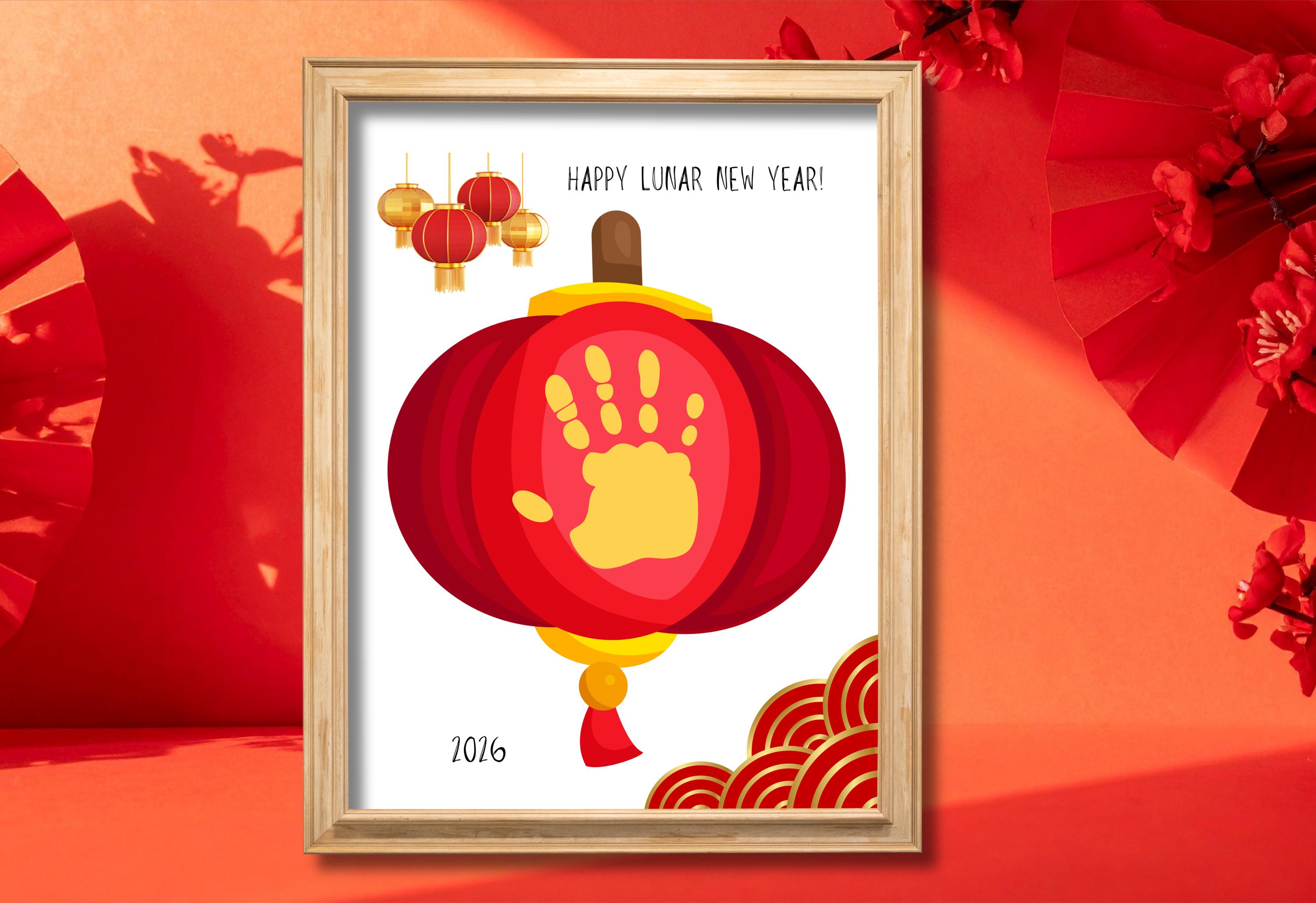 2026 Lunar New Year Handprint Craft Bundle, Chinese New Year Handprint ...