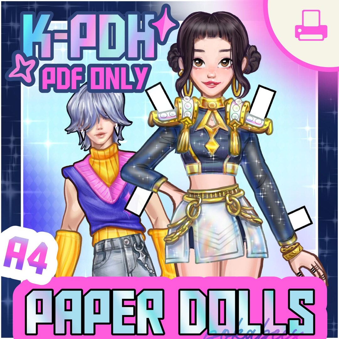 Zoey X Mystery K-pop Demon Hunters Paper Dolls - Etsy New Zealand