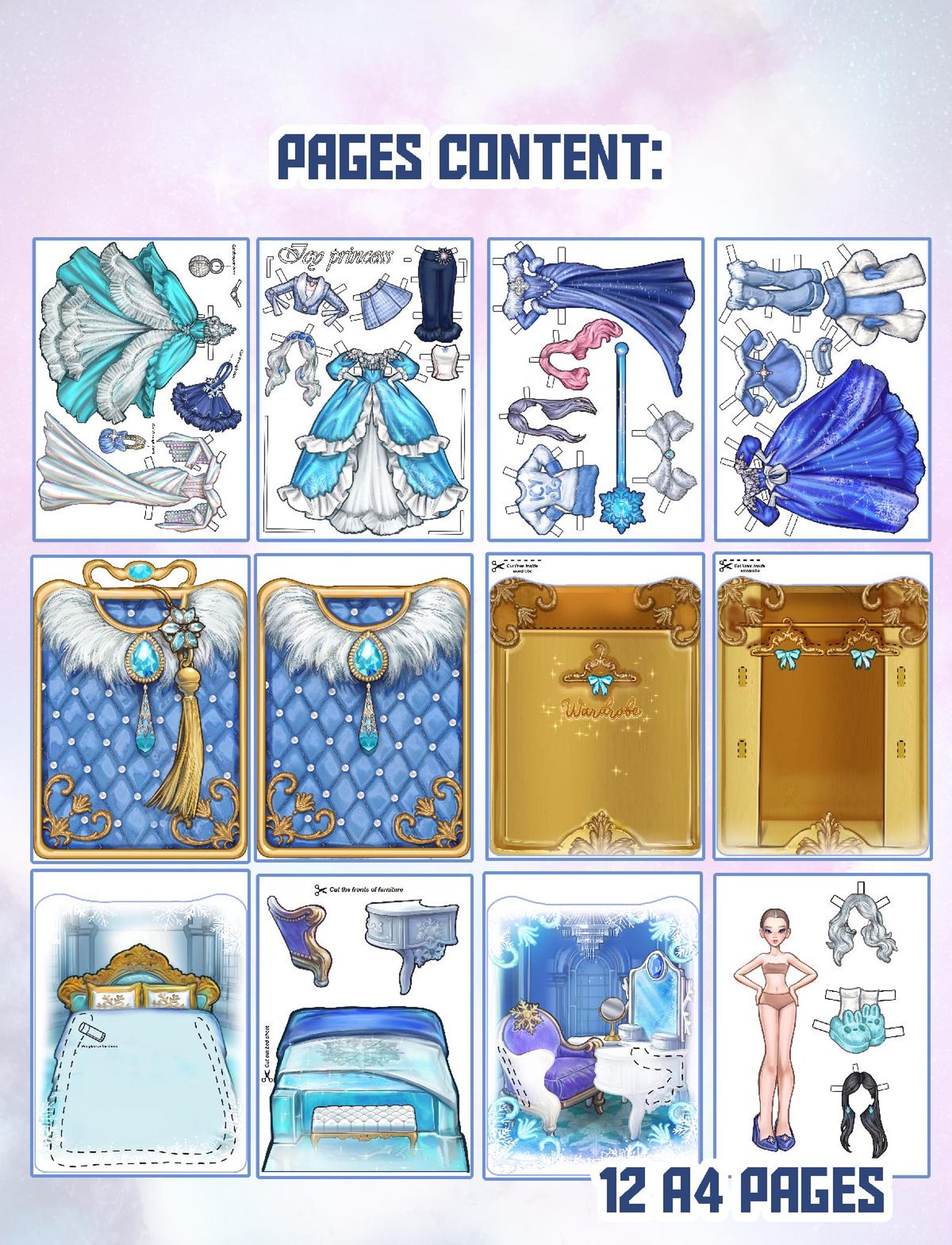 ICY K-pop Princess, Paper Doll, Creative Book DIY - Etsy
