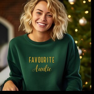 Favourite Auntie Sweatshirt, Gift Jumper for Auntie, Mothers Day Gift ...