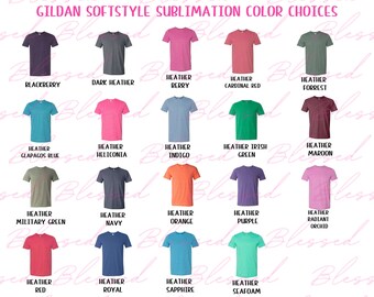 Gildan G500 Color Chart | Etsy