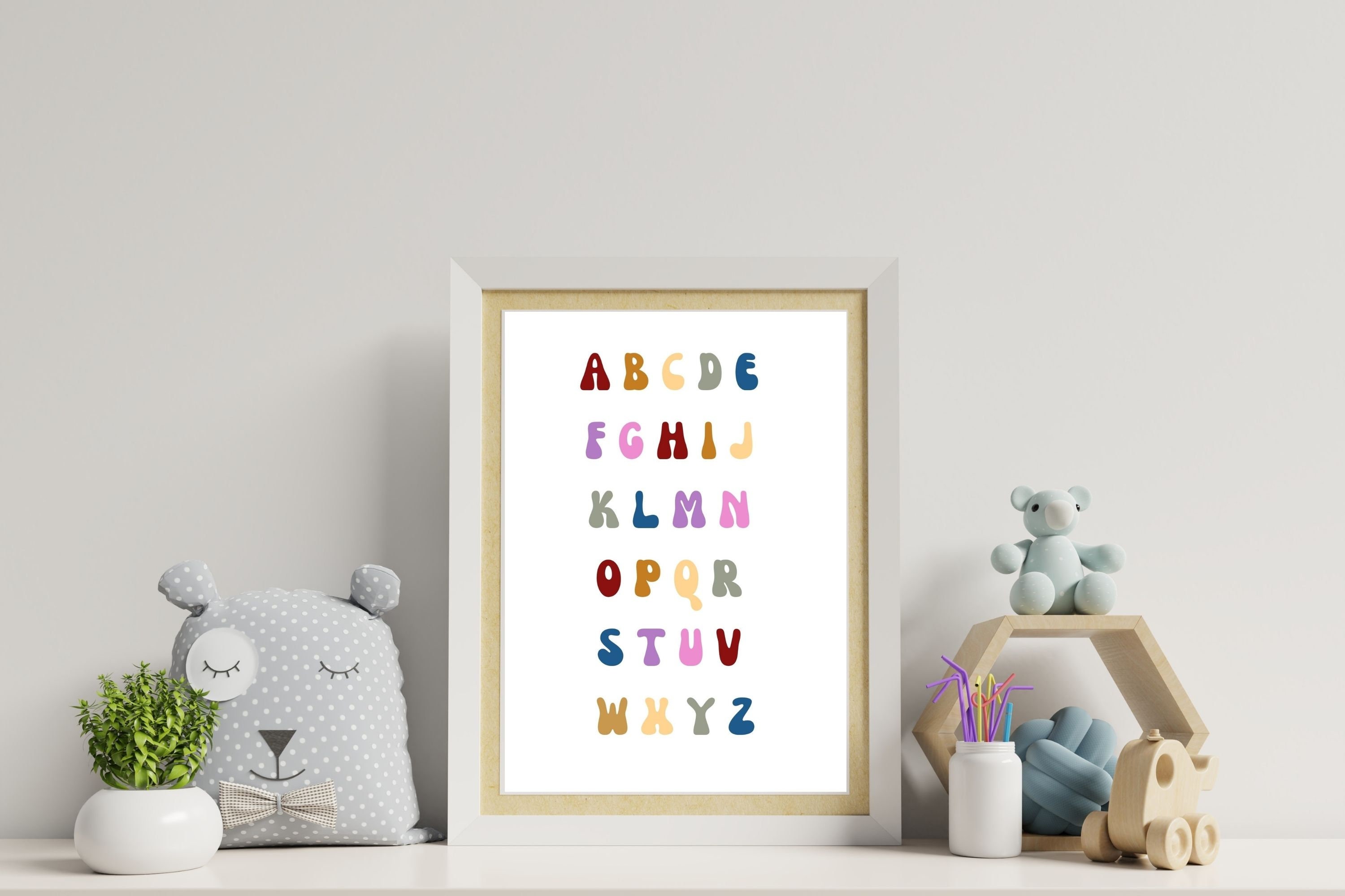 Bold Colorful Alphabet Printable Wall Art | ABC Poster | Instant ...