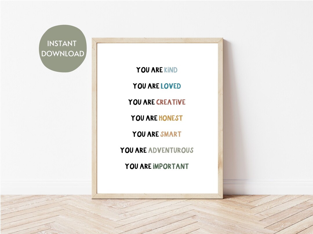 Positive Affirmation Poster, Classroom Decor, Inspirational Decor ...