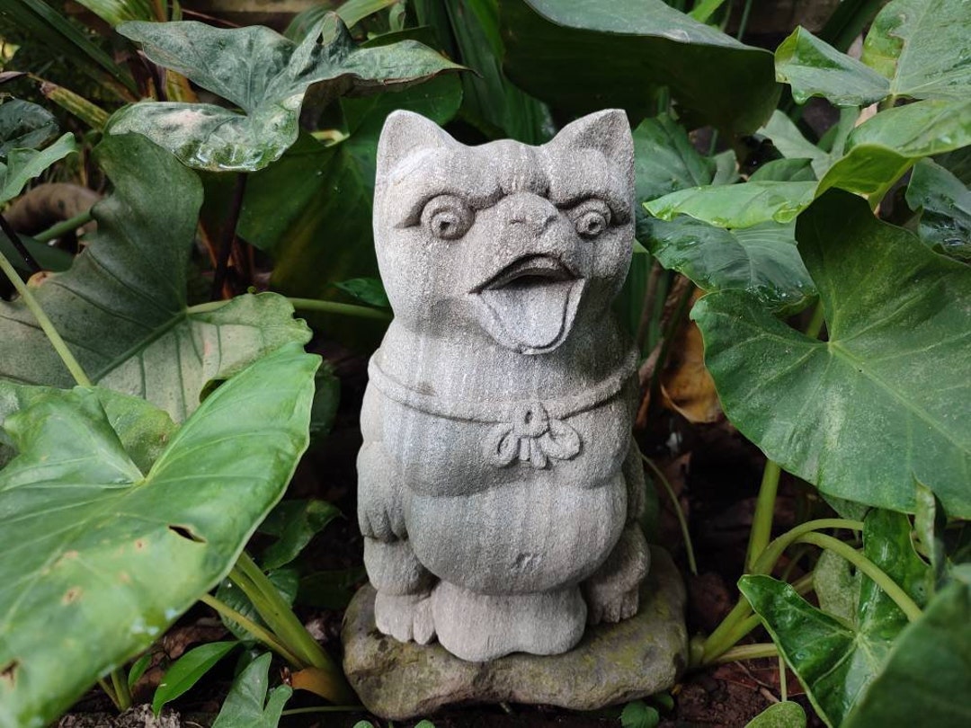12" Inchi Tanuki Stone Statue for Garden Decor - Etsy