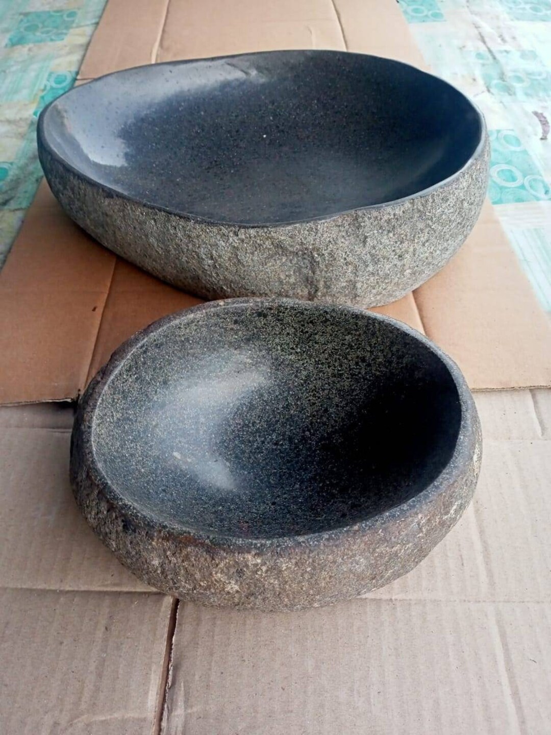 Natural Hot Stone Food Bowl, River Stone Plate, Dessert Bowl ...