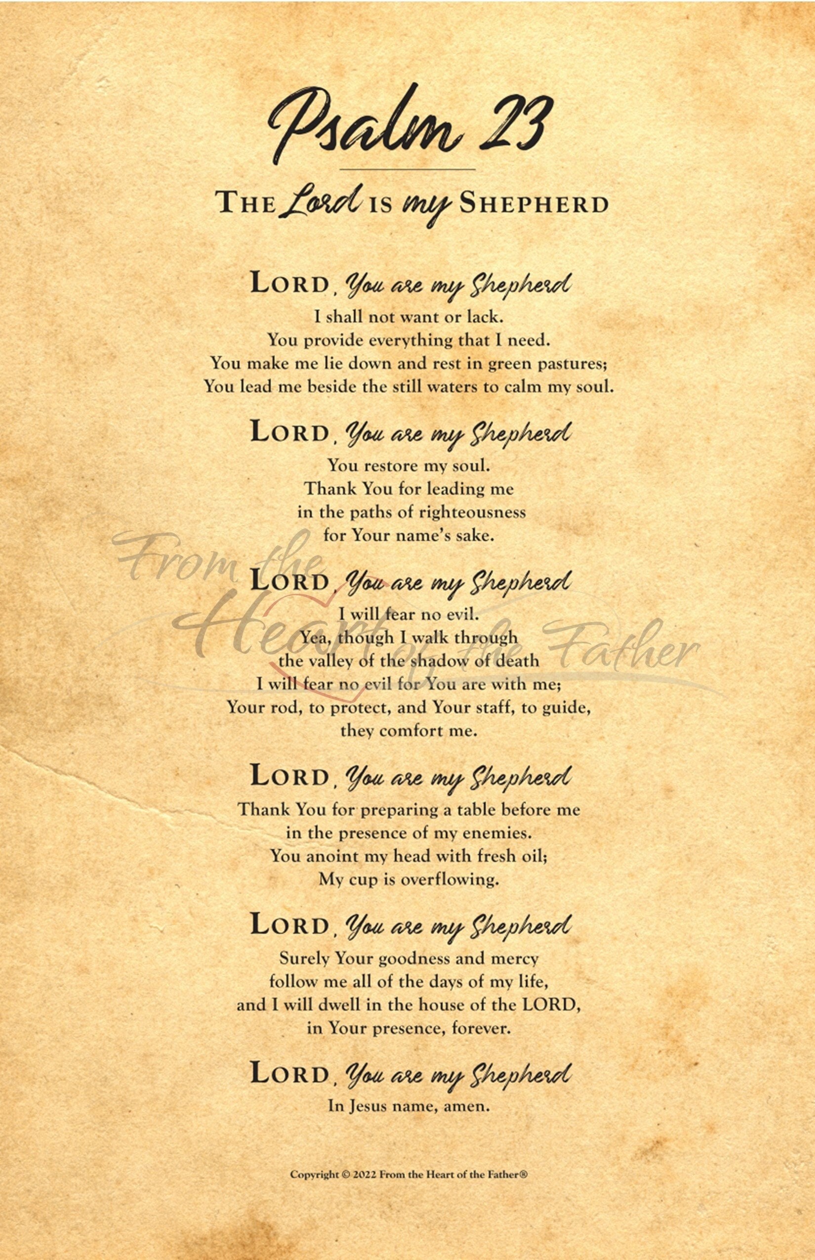 Psalm 23 | Scripture Sign | the Lord is My Shepherd Sign | Bible Verse ...