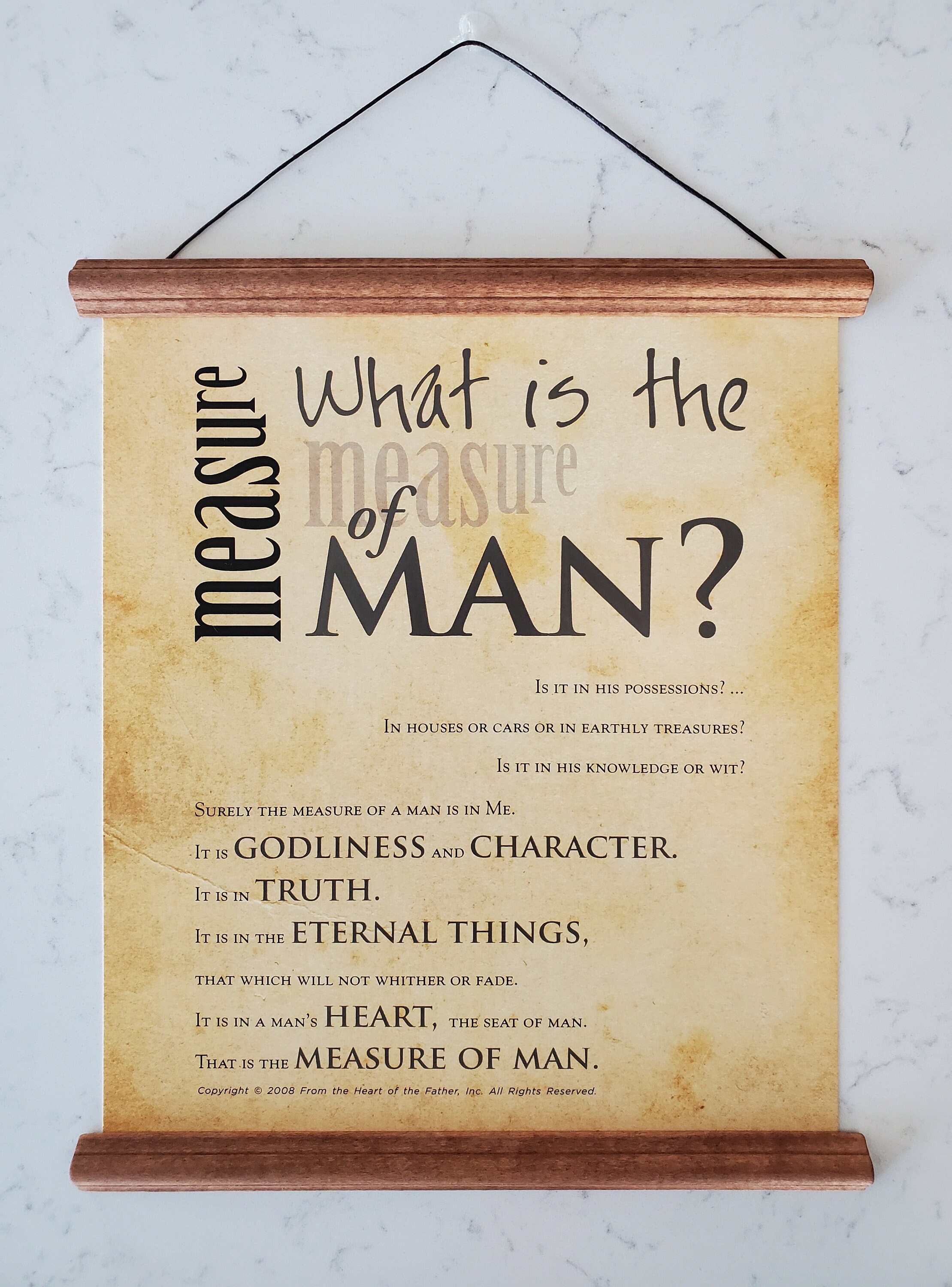What is the Measure of Man? Inspirational Wall Art | Measures of ...