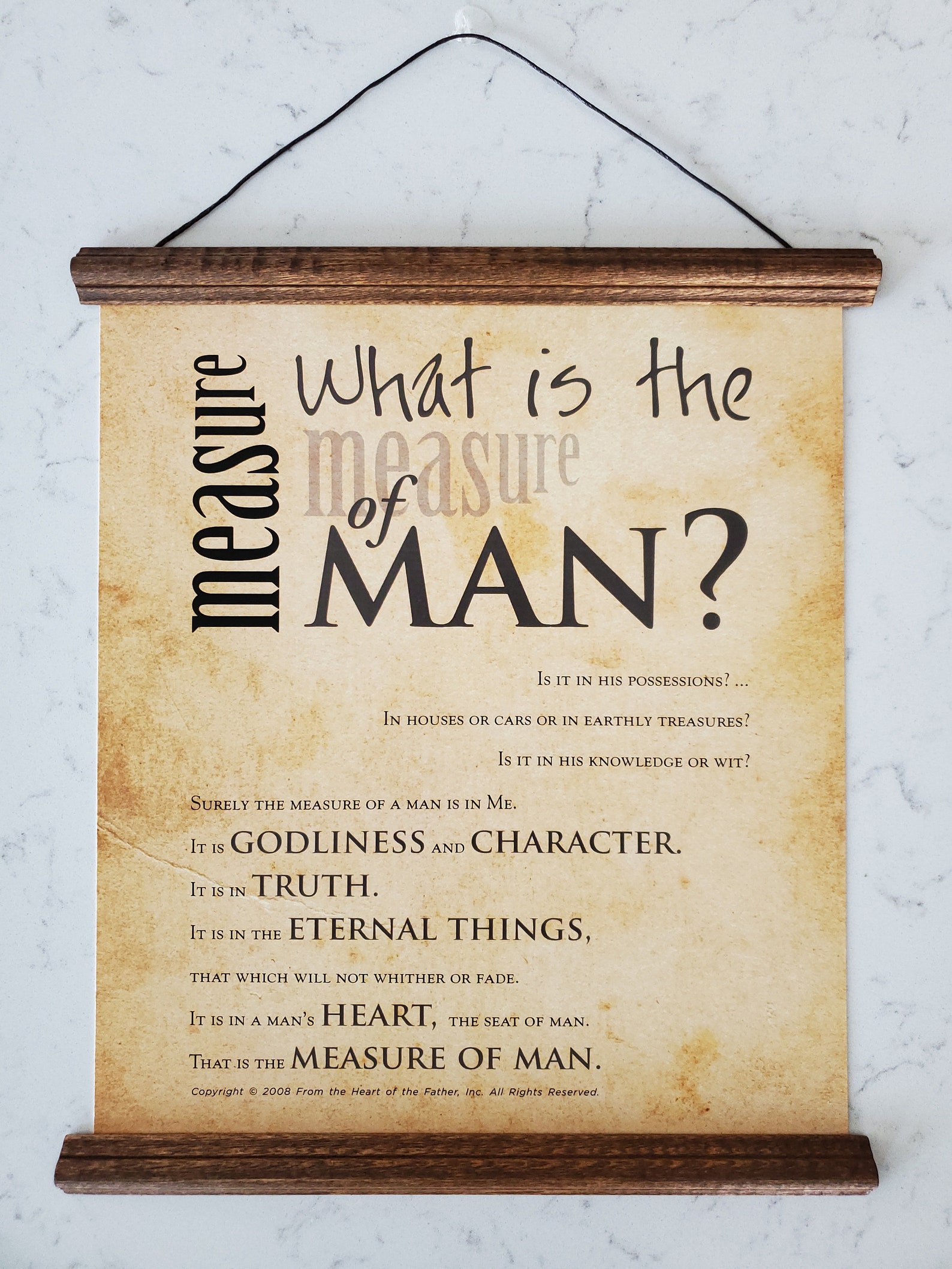 What is the Measure of Man? Inspirational Wall Art | Measures of ...