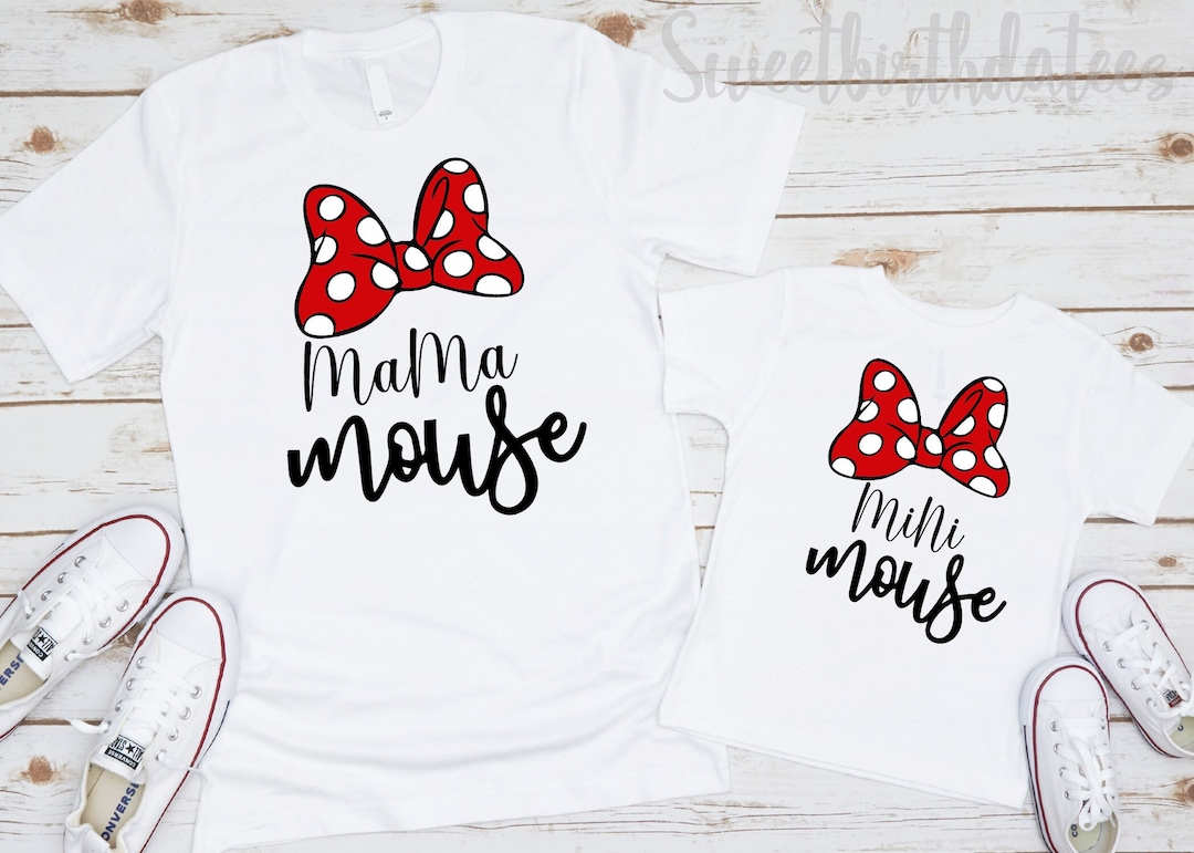 Disney Mama Mouse Shirt, Disney Mini Mouse Shirts, Mama and Daughter ...
