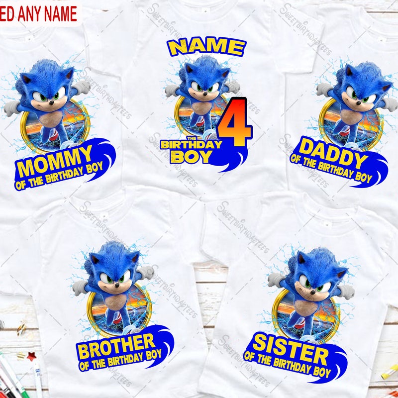 Sonic Birthday Shirts Png - Etsy