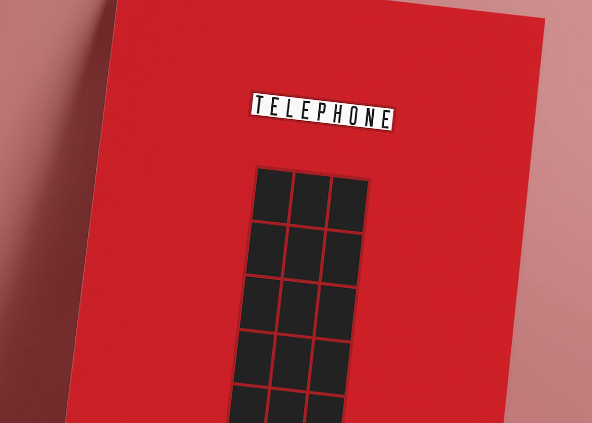British Telephone Box Poster | Travel Minimal Poster Print, Wall Art ...