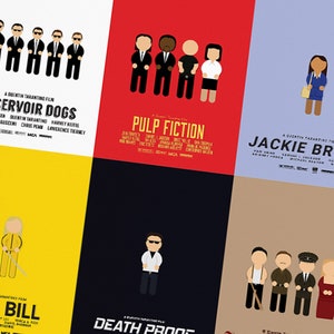The Quentin Tarantino Collection | Tarantino Minimal Poster Print, Wall ...