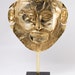 Ancient Greek Mycenean Mask of Agamemnon, Copper 24K Gold Plated Relief ...