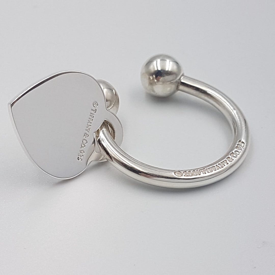 Tiffany & Co. 925 Silver Horseshoe U Shaped Key Ring With Heart Tag - Etsy