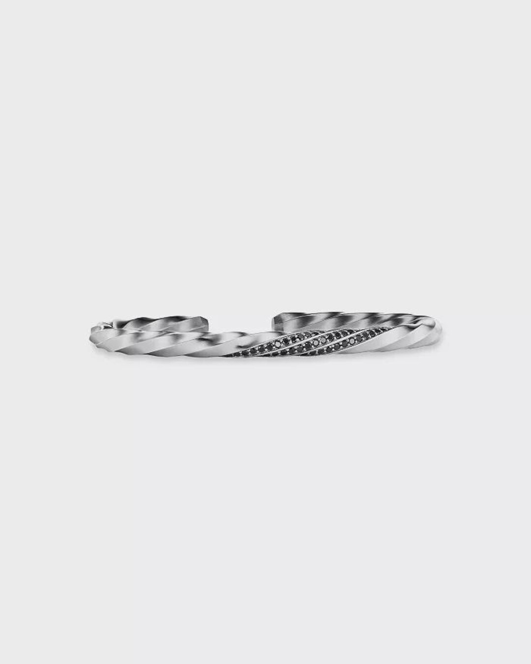 David Yurman 925 Men's Cable Edge Cuff Bracelet With Pave Black ...