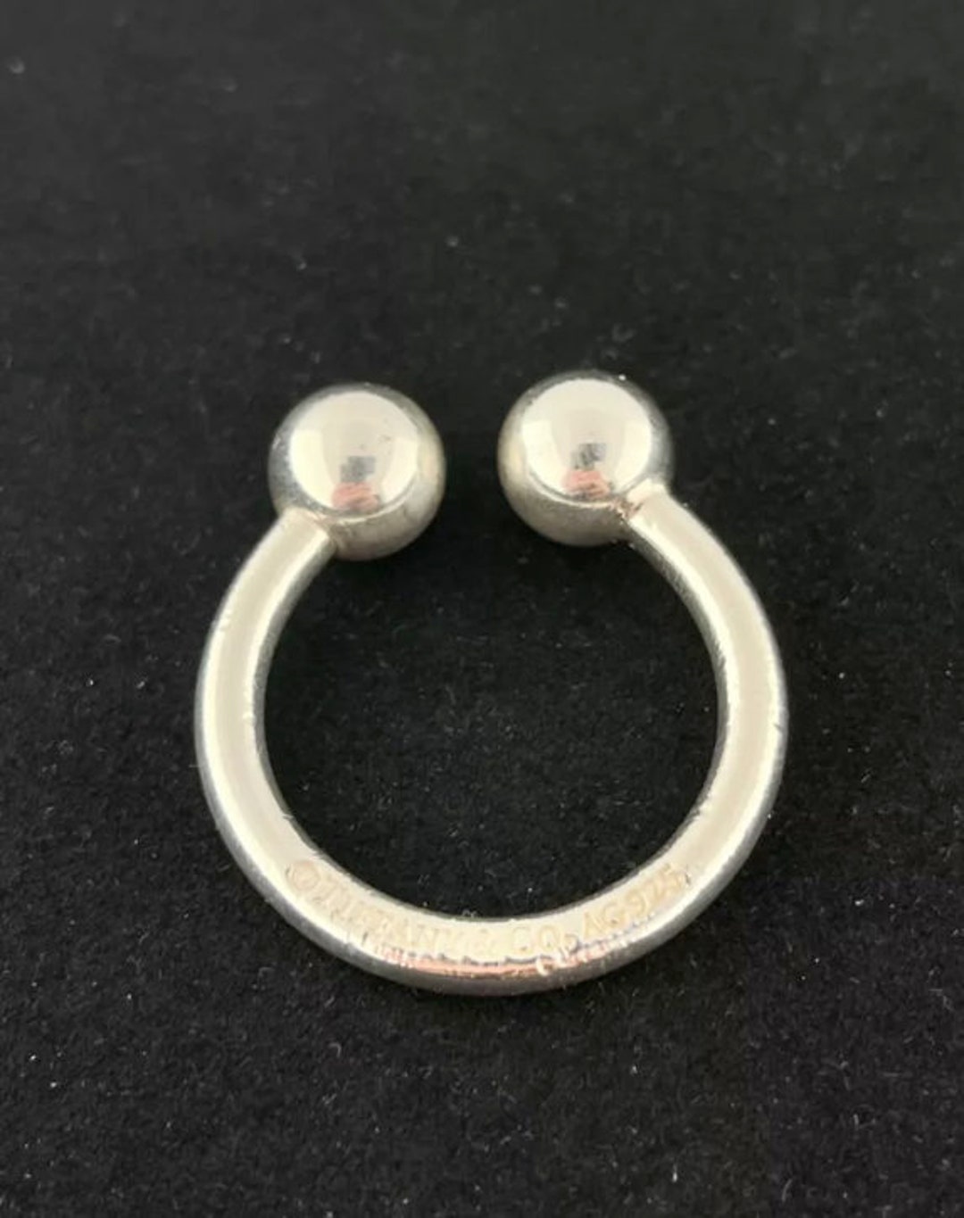 Tiffany & Co. 925 Silver Horseshoe U Shaped Key Ring - Etsy