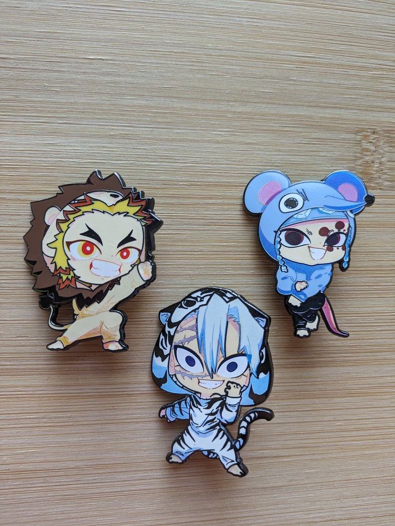 Rengoku Tengen Sanemi KNY Chibi Anime Pin - Etsy