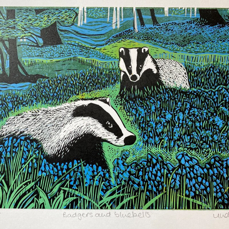 Badger Print - Etsy UK