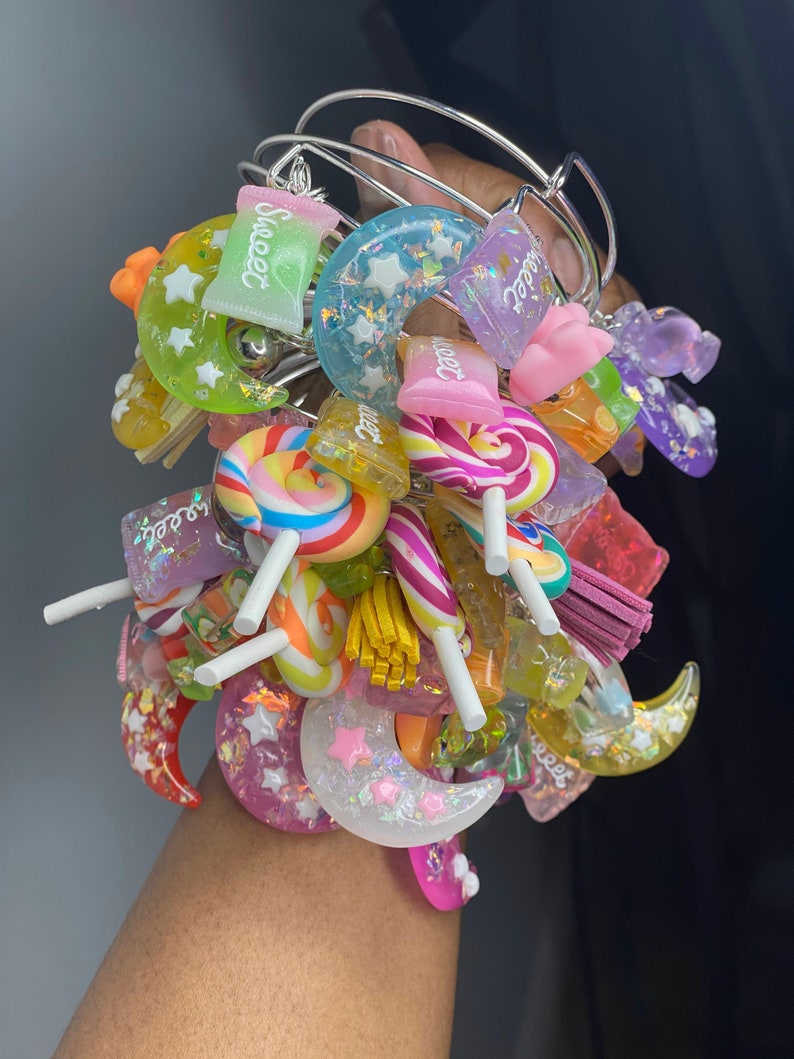 Candy Bangles,charm Bangle,charm Bracelet, Gold Bangle, Silver Bangle ...