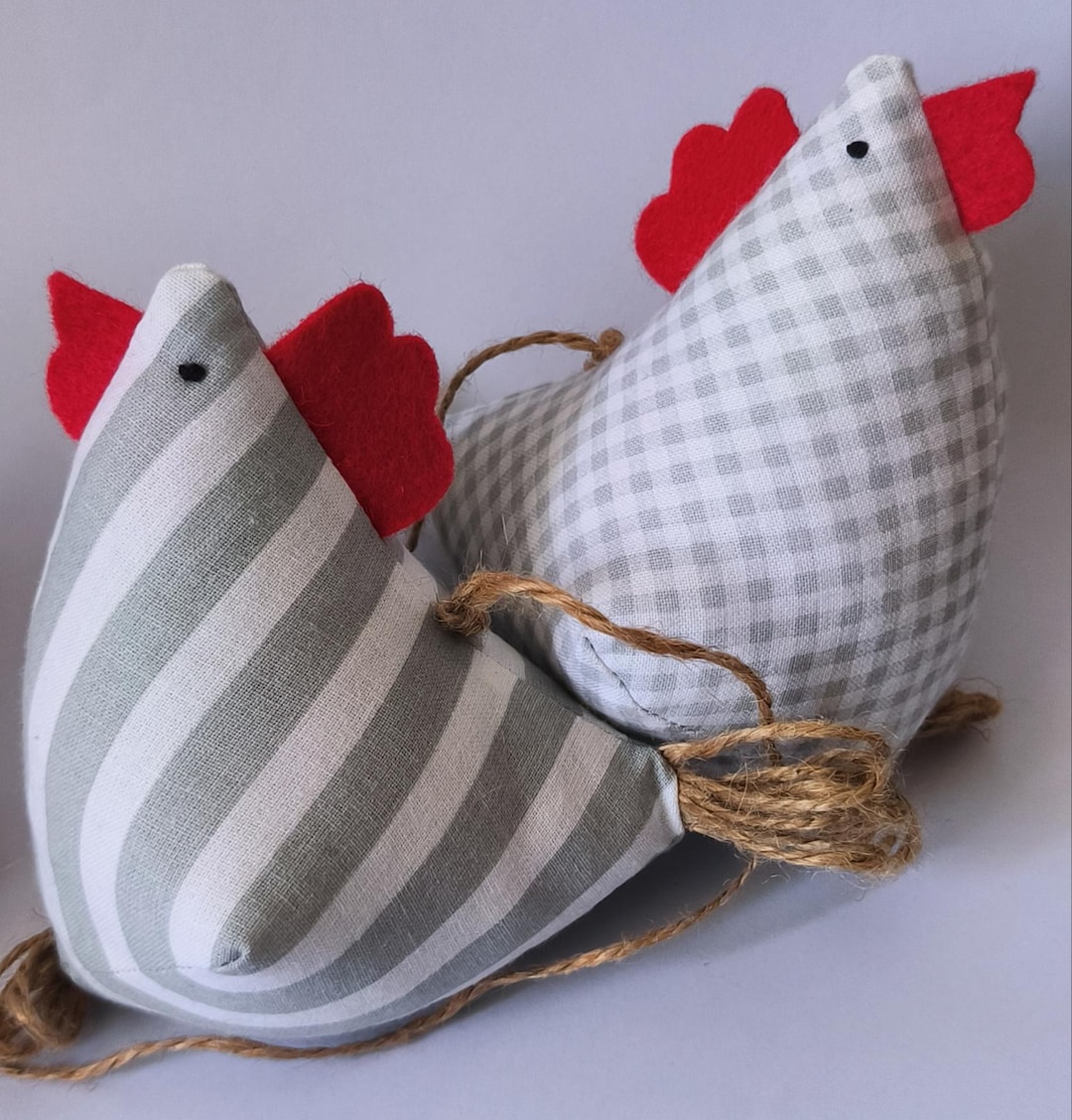 Chicken Garland - Adorable Handmade Cotton Chickens - Cute Felt Pendant ...