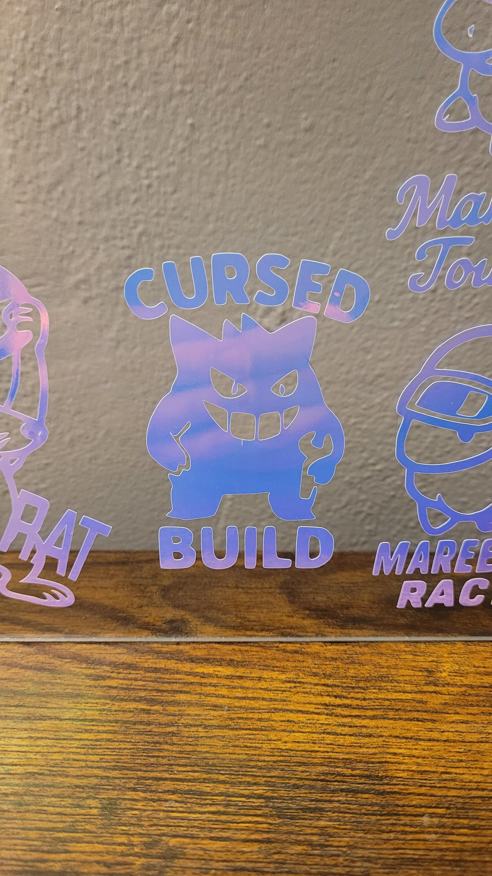Cursed Build Gengar Die-cut Sticker - Etsy