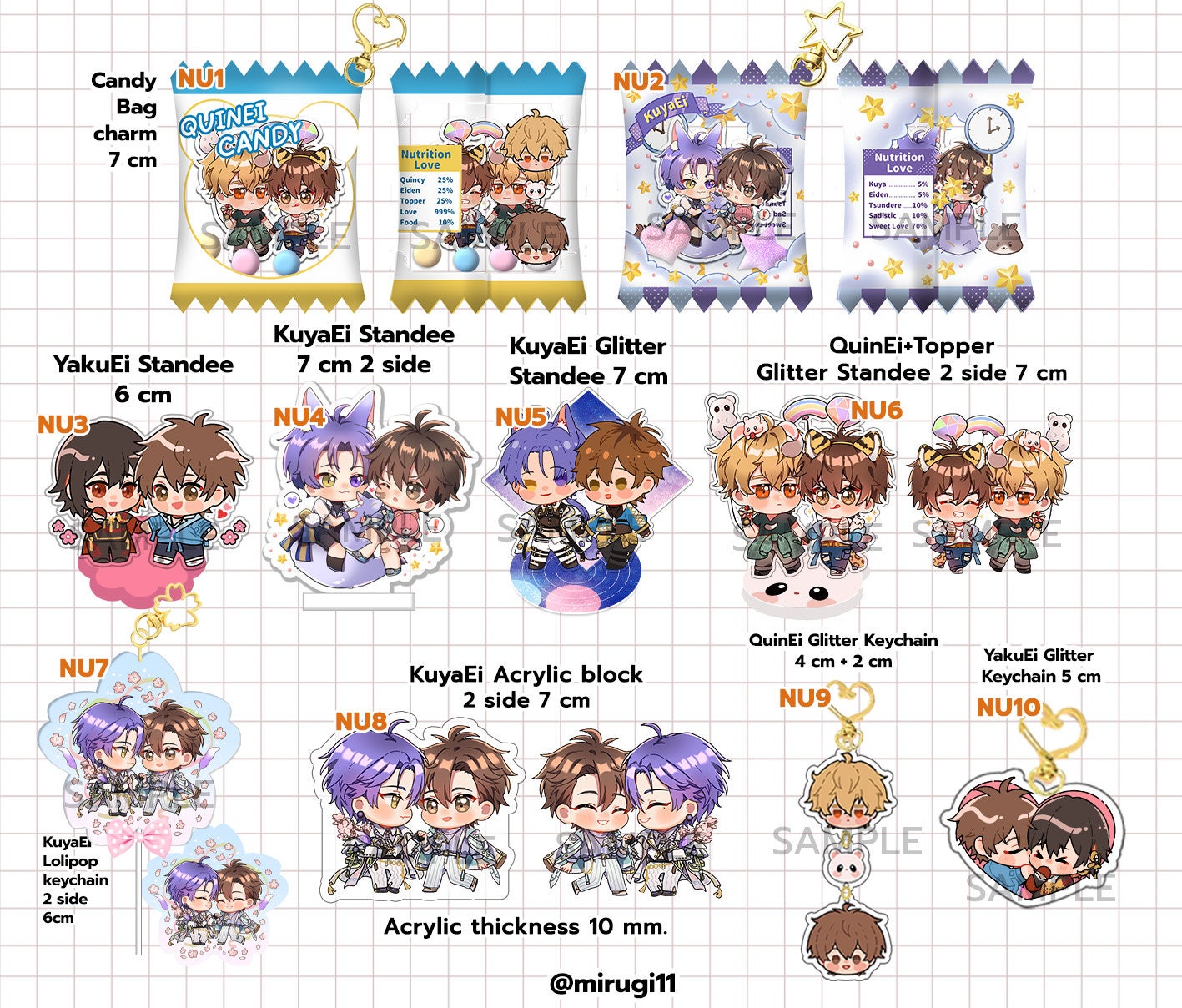 Nu:carnival Acrylic Keychain & Standee | Kuya Eiden Yakumo Quincy - Etsy