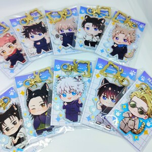 Buy 5 Get 1 JJK Acrylic Hologram Keychain Sticker Yuji Gojo Geto ...