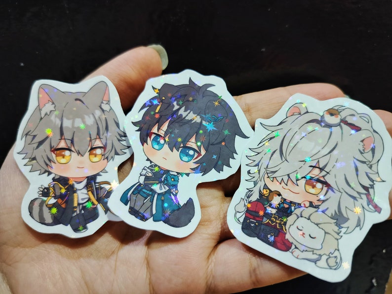 Honkai Star Rail Glitter Acrylic Charms Keychain Sticker 2.5 - Etsy